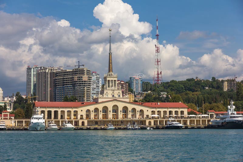 Sochi passenger port stock photo. Image of landmark, manufacturing ...