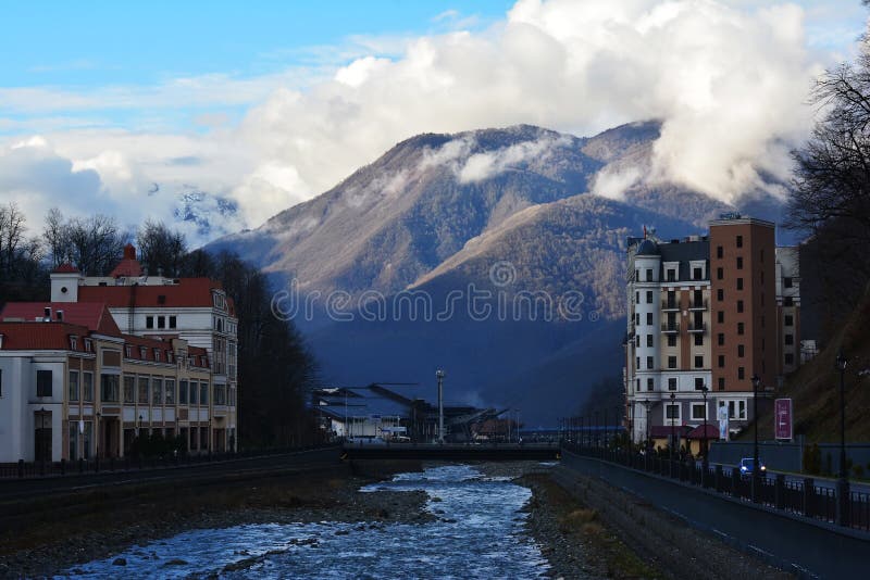 Sochi Rosa Khutor Krasnaya Polyana Imagem Editorial - Imagem de cidade ...
