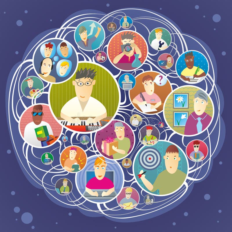 Sociaal netwerk stock afbeelding. Afbeelding bestaande uit vennootschap ...