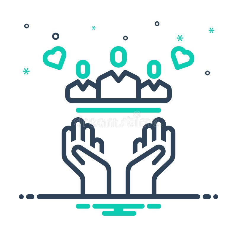 Mix Icon for Sociability, Sociable and Teamwork Stock Vector ...