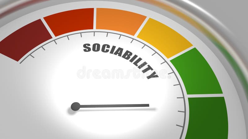 Sociability Measuring Device with Arrow and Scale. Mental Awareness and ...