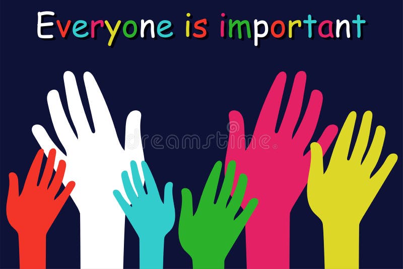 Hands Raised Upwards Indicate that Everyone is Different and Everyone ...