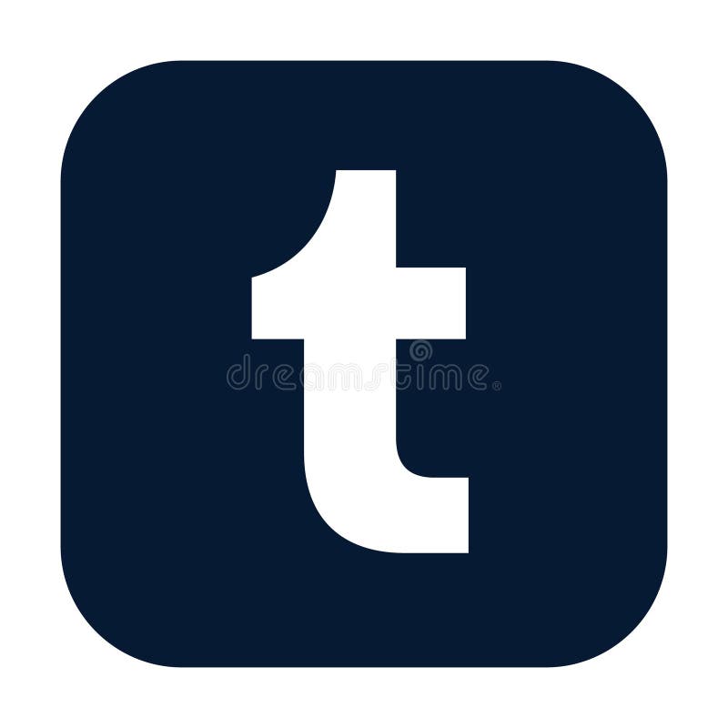 Tumblr icon vector logo editorial stock image. Illustration of ...