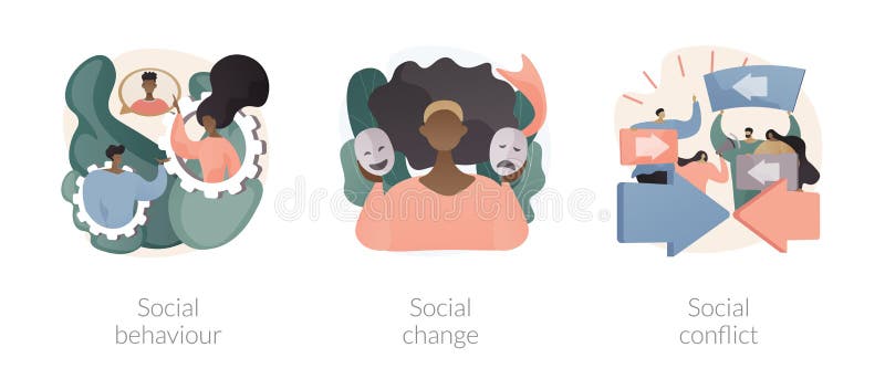 Social Activity Abstract Concept Vector Illustrations. Stock Vector ...