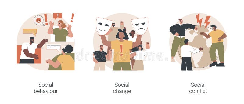 Social Activity Abstract Concept Vector Illustrations. Stock Vector ...