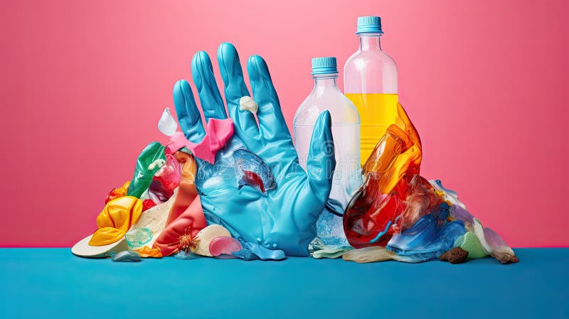 Social Advertising Poster of Plastic Waste Problem. Stock Illustration ...