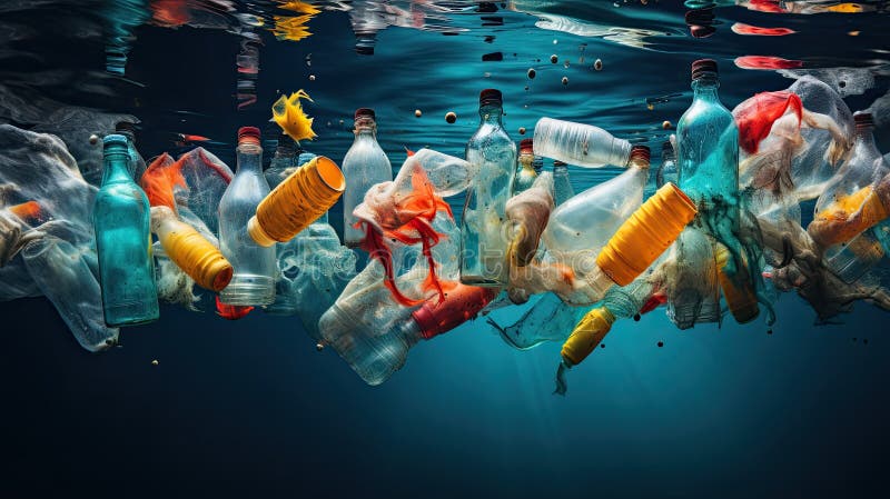 Social Advertising Poster of Plastic Waste Problem. Stock Illustration ...