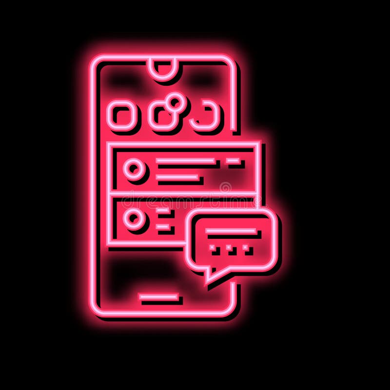Communication Neon Icon Illuminating a Brick Wall with Blue and Pink ...