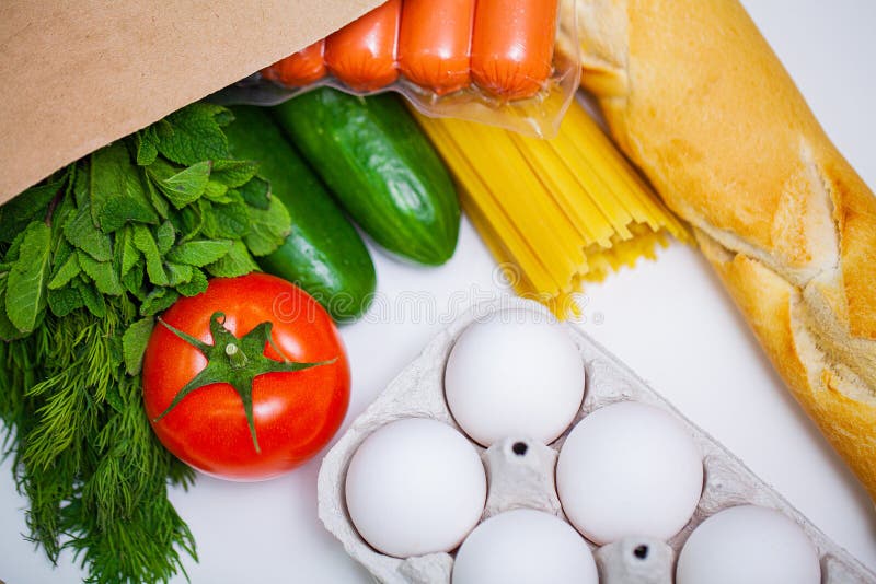 Social Assistance Package with Products for People in Need Help Stock ...