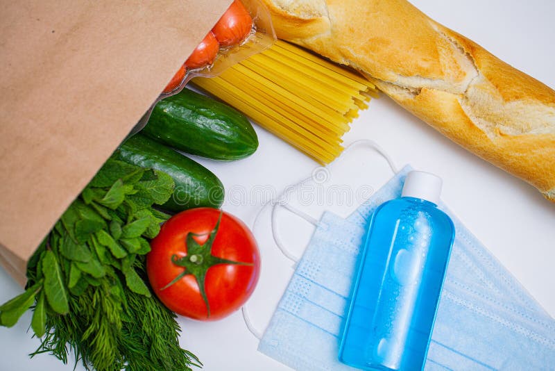 Social Assistance Package with Products for People in Need Help Stock ...