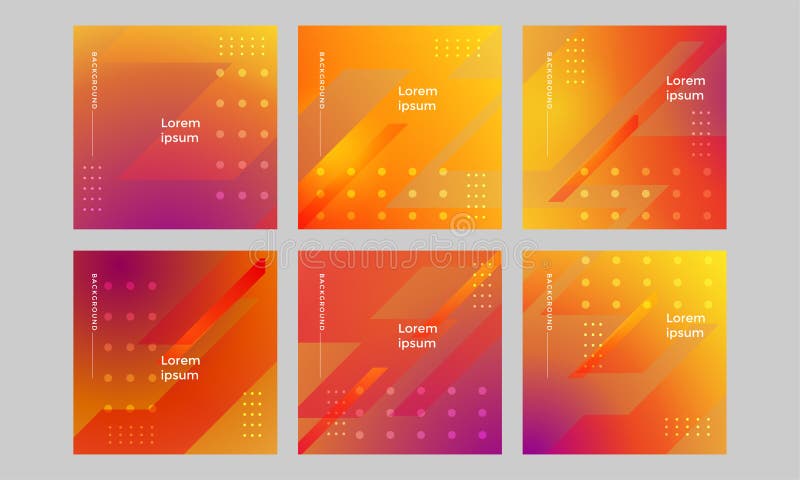 Gradient Color with Line Style of Social Media Background Design ...