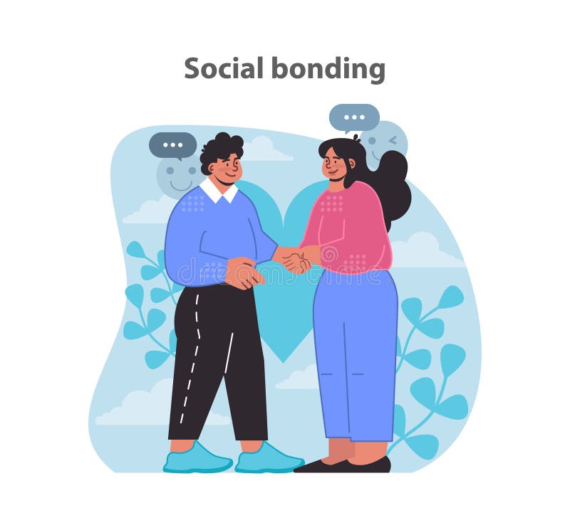 Social Bonding Illustrated. Celebrating Interpersonal Connections Stock ...