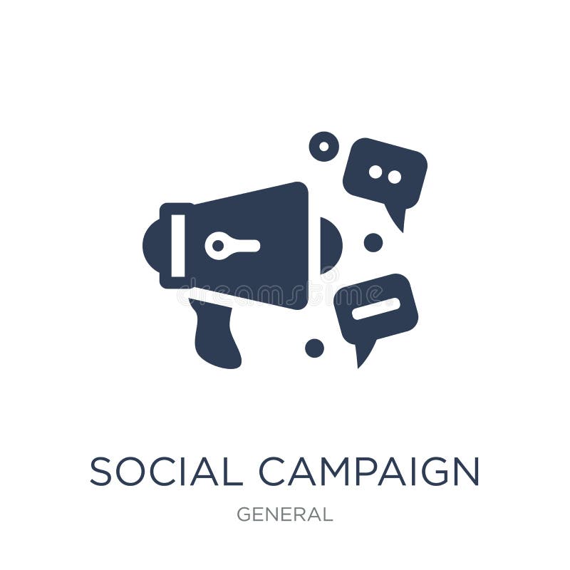 Social Campaign Icon. Trendy Flat Vector Social Campaign Icon on Stock ...