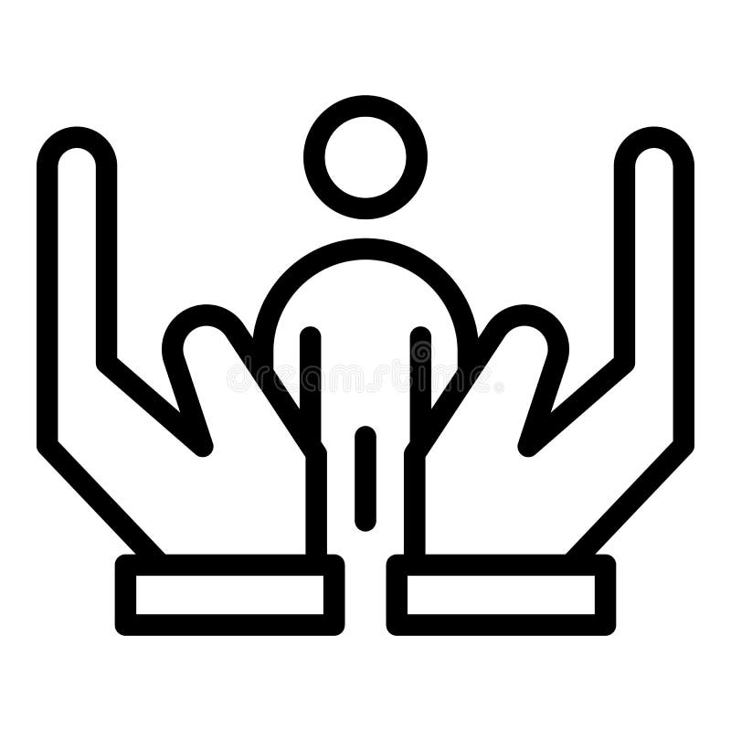 Social Care Icon Outline Vector. People Help Stock Vector ...