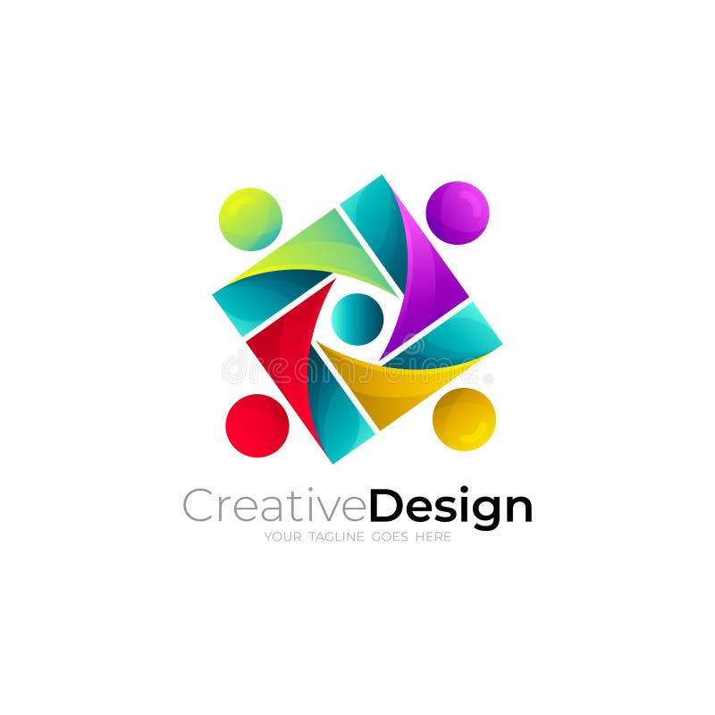 Social Care Logo Template, Community Design Stock Vector - Illustration ...
