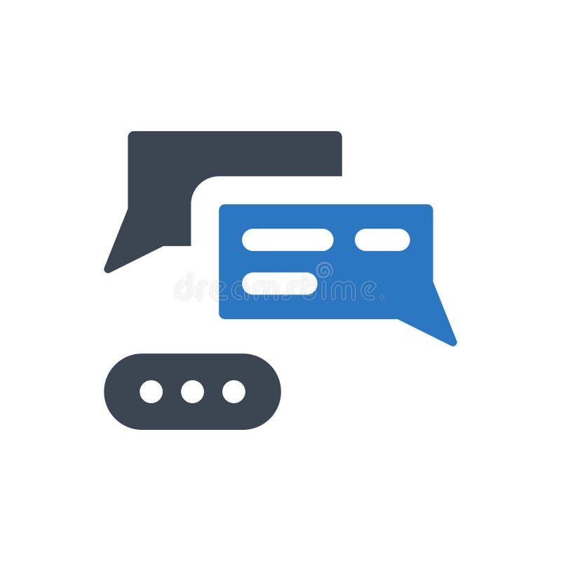 Social chat icon stock vector. Illustration of vector - 217598979