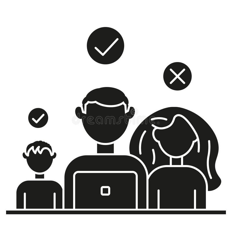 Social Choice Dark Silhouette. Choice Sign Stock Vector - Illustration ...