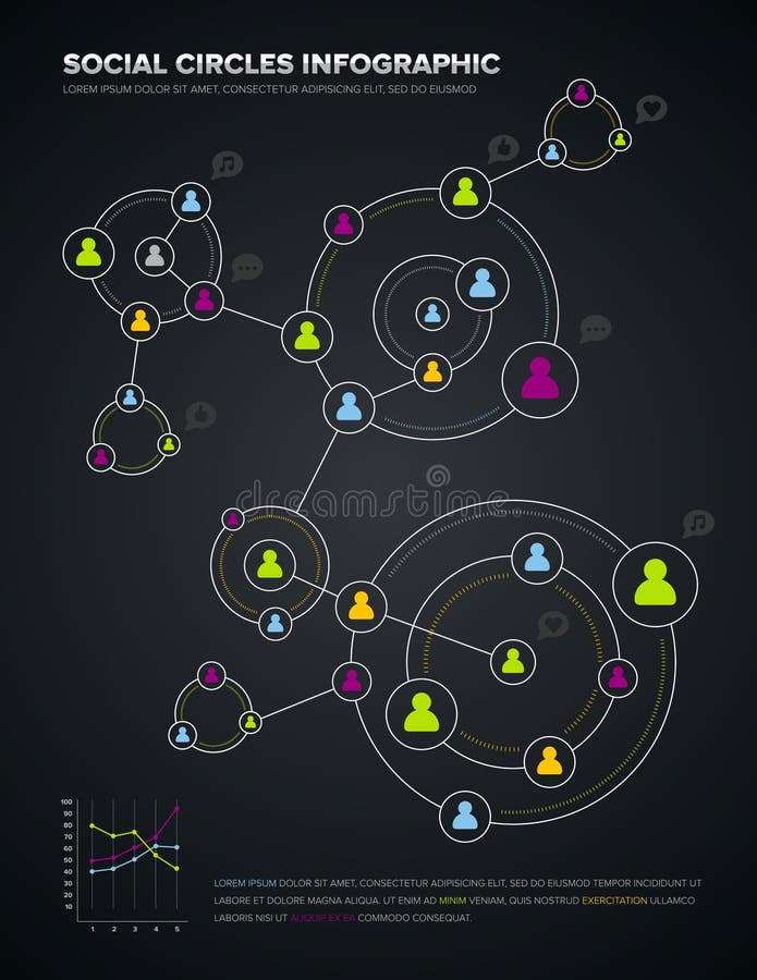 Social circles infographic stock vector. Illustration of icon - 21732067