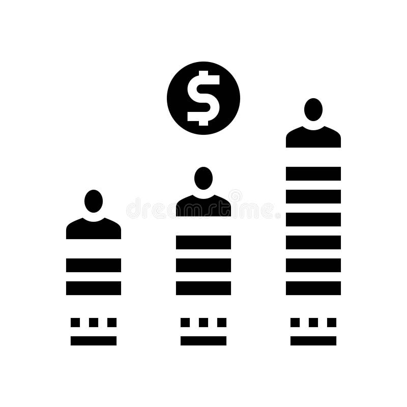 Social Class Consumer Behavior Glyph Icon Vector Illustration Stock ...
