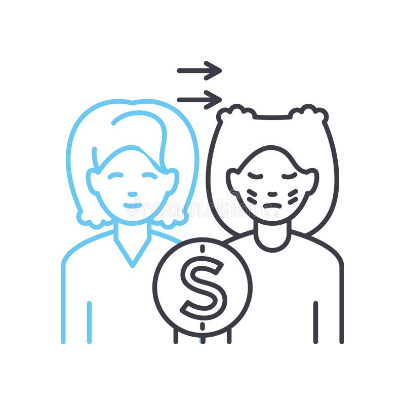 Social Class Line Icon, Outline Symbol, Vector Illustration, Concept ...