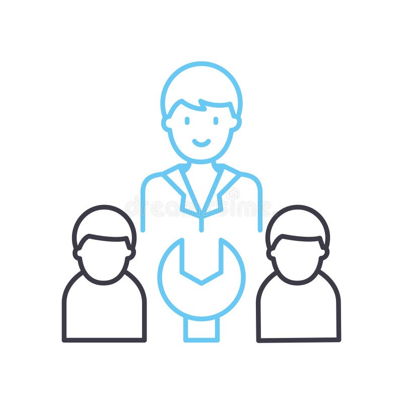 Social Class Line Icon, Outline Symbol, Vector Illustration, Concept ...