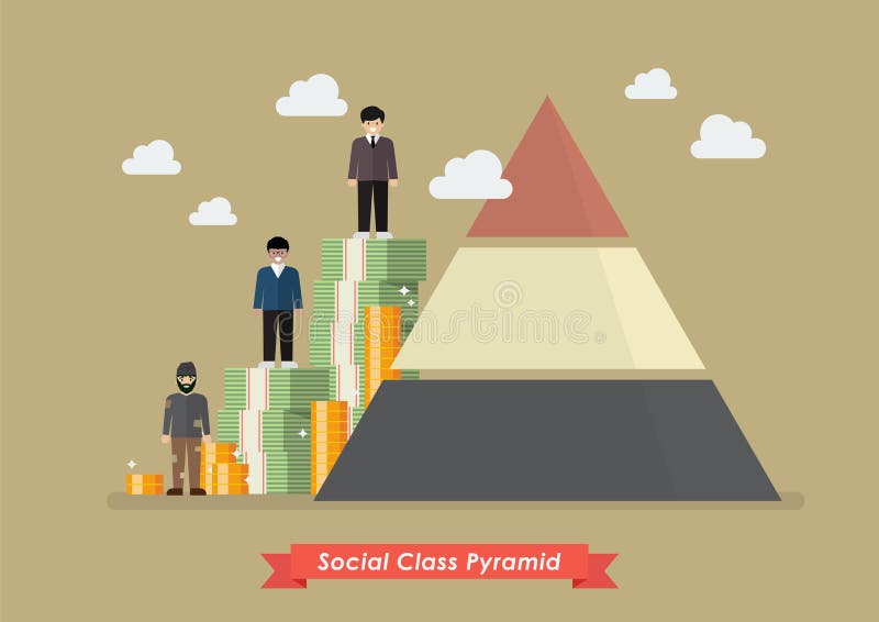 Ancient Egypt Social Structure Pyramid, Vector Flat Illustration ...