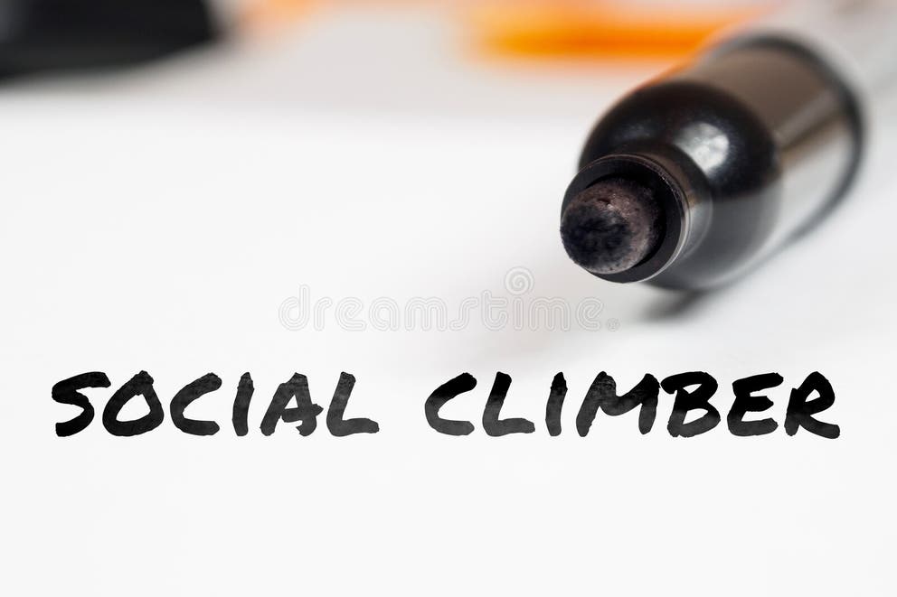 Social Climber Text on Paper Marker Background Stock Photo - Image of ...