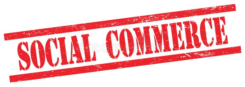SOCIAL COMMERCE stamp stock illustration. Illustration of words - 225829337