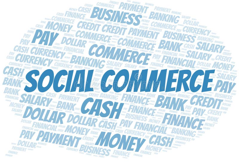 Social Commerce Typography Vector Word Cloud. Stock Vector ...