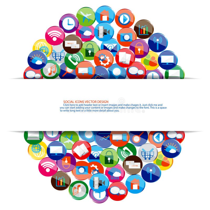 Social Communication Design Stock Vector - Illustration of bubble ...