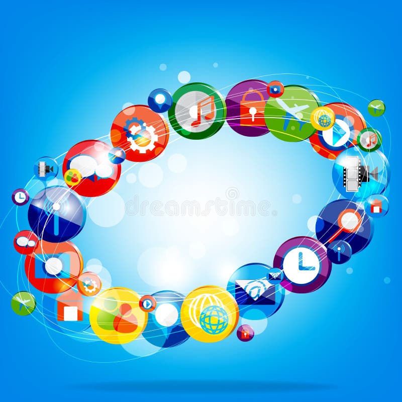 Social Communication Design Stock Vector - Illustration of connect ...