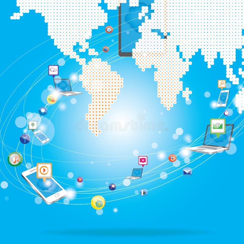 Social Communication Design Stock Vector - Illustration of information ...