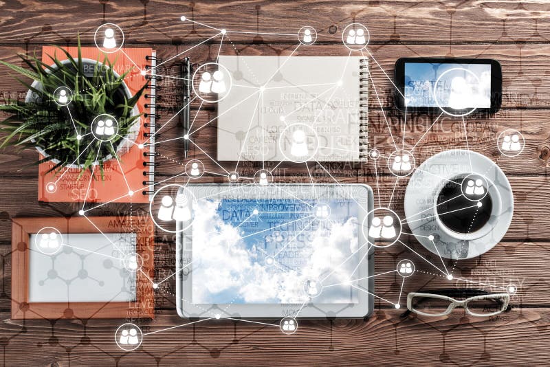 Social Communication and Global Networking Concept Stock Image - Image ...