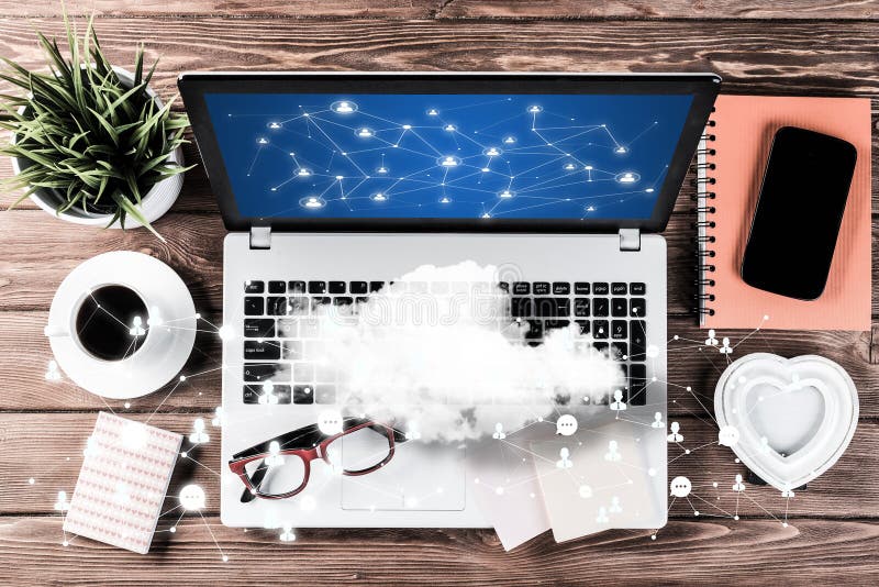 Social Communication and Global Networking Concept Stock Photo - Image ...