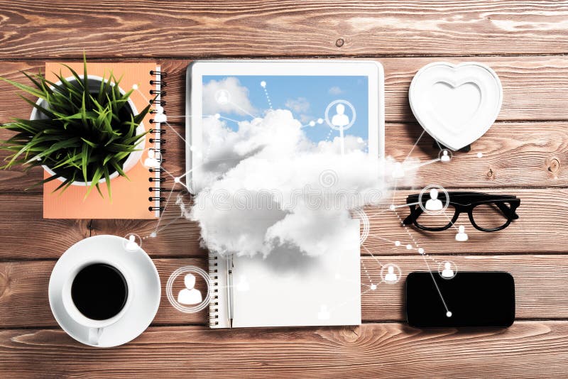 Social Communication and Global Networking Concept Stock Image - Image ...