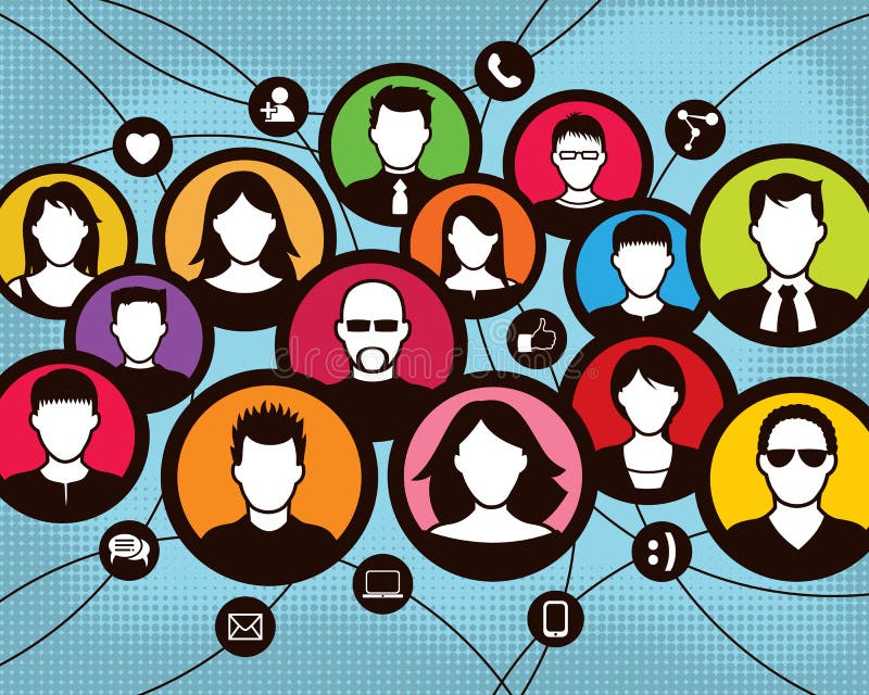 Communication Network People Stock Vector - Illustration of design ...