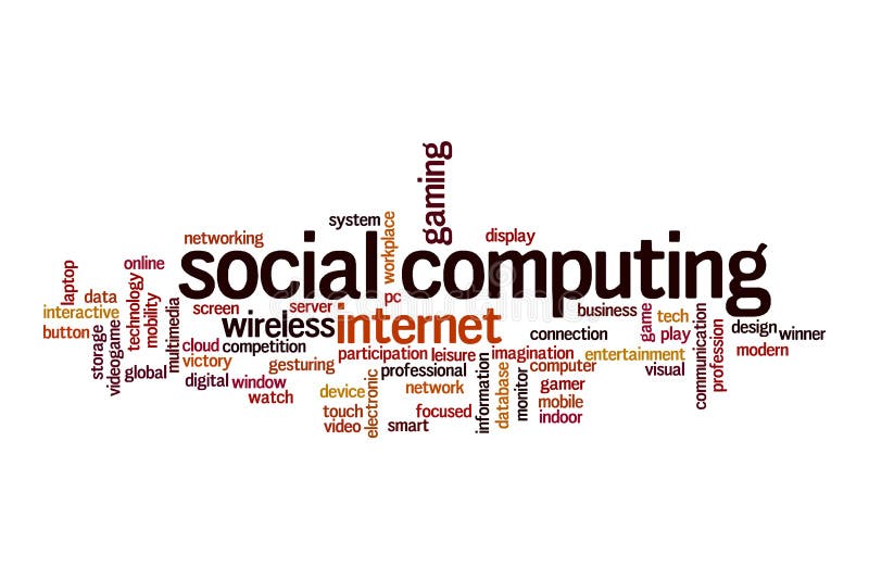 Social Computing Word Cloud Concept Stock Illustration - Illustration ...