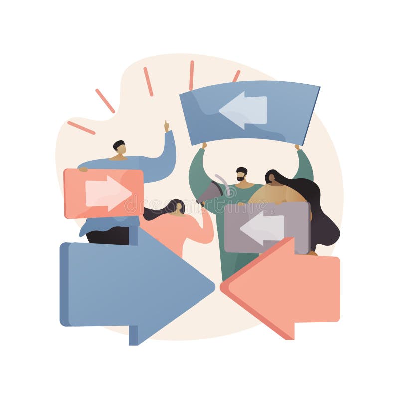 Social Conflict Due To Racial, Cultural and Gender Difference Concept ...