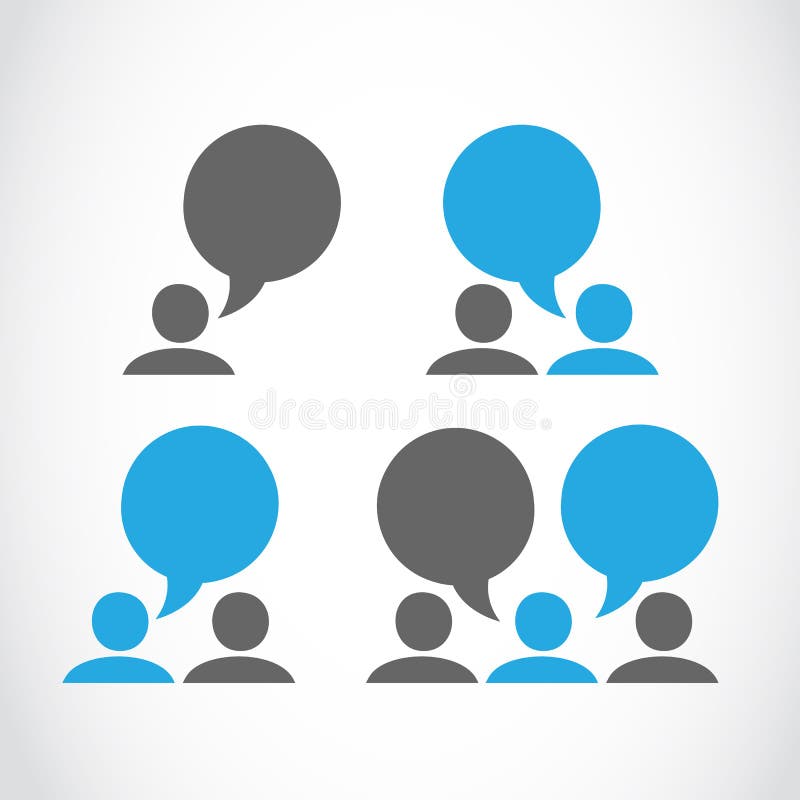 Social Connection Pictograms Stock Vector - Illustration of talk ...