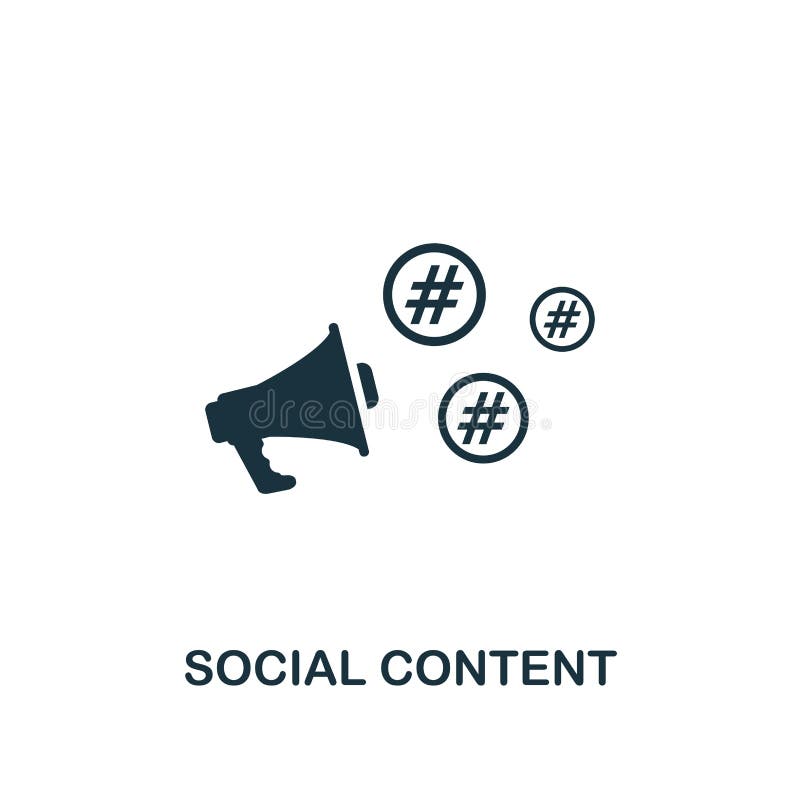 Social Content Icon. Creative Element Design from Content Icons ...