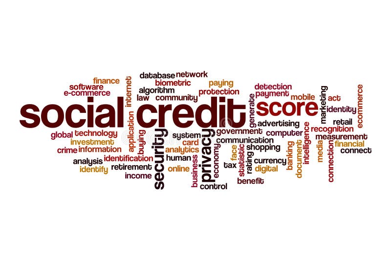 Social Credit Cloud Concept Stock Illustration - Illustration of credit ...