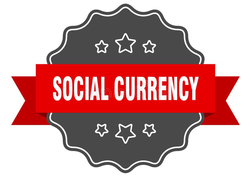 Social currency label stock vector. Illustration of template - 194917638