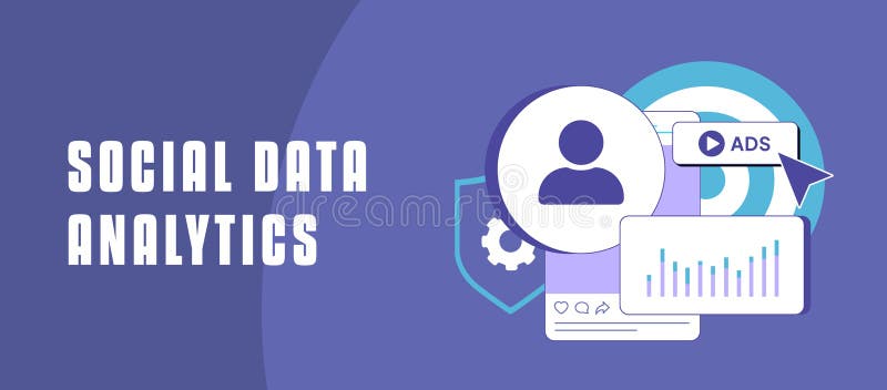 Social Data Analytics Banner with Social Media Performance Tracking ...
