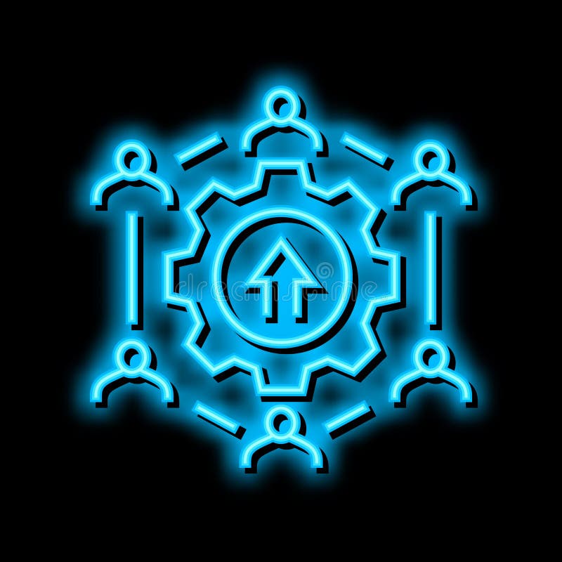Social Development Neon Glow Icon Illustration Stock Vector ...