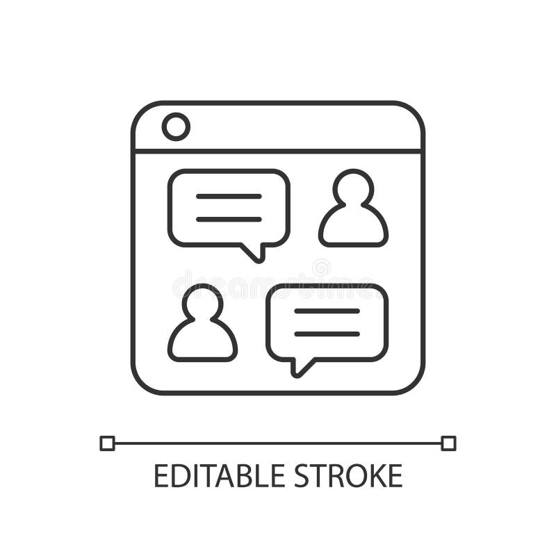 Social Discussion Platforms Linear Icon Stock Vector - Illustration of ... Social Discussion Platforms Linear Icon Stock Vector - Illustration of ...