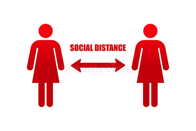 Social distancing icon. stock vector. Illustration of meter - 176619655