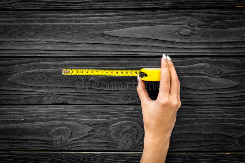 Social Distance Concept with Metal Ruler, Top View Stock Image - Image ...