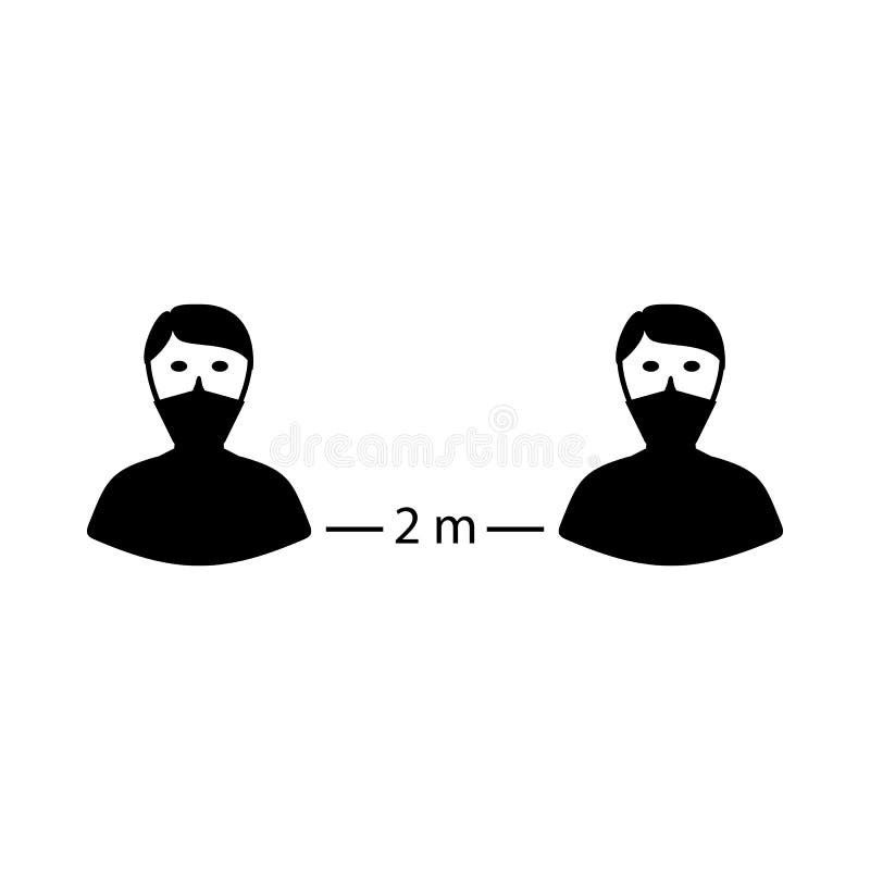Social Distance Icon stock vector. Illustration of distance - 207920742