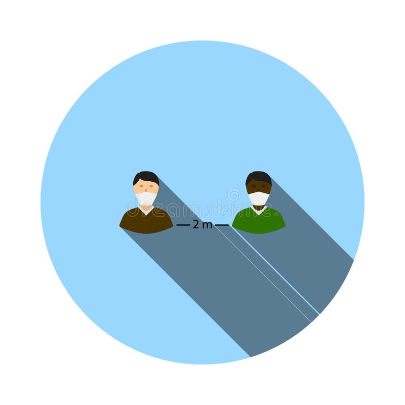 Social Distance Icon stock vector. Illustration of fever - 226045574