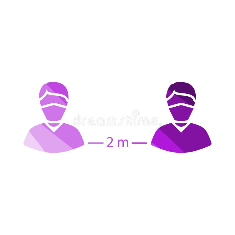 Social Distance Icon stock vector. Illustration of human - 211833151
